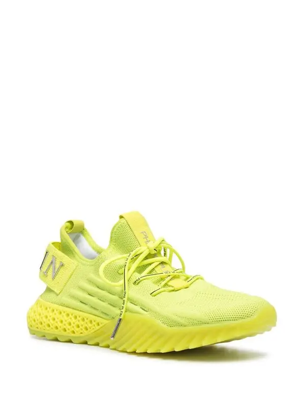 Philipp Plein Runner Iconic Lace-up Sneakers - ""29 Yellow Fluo""